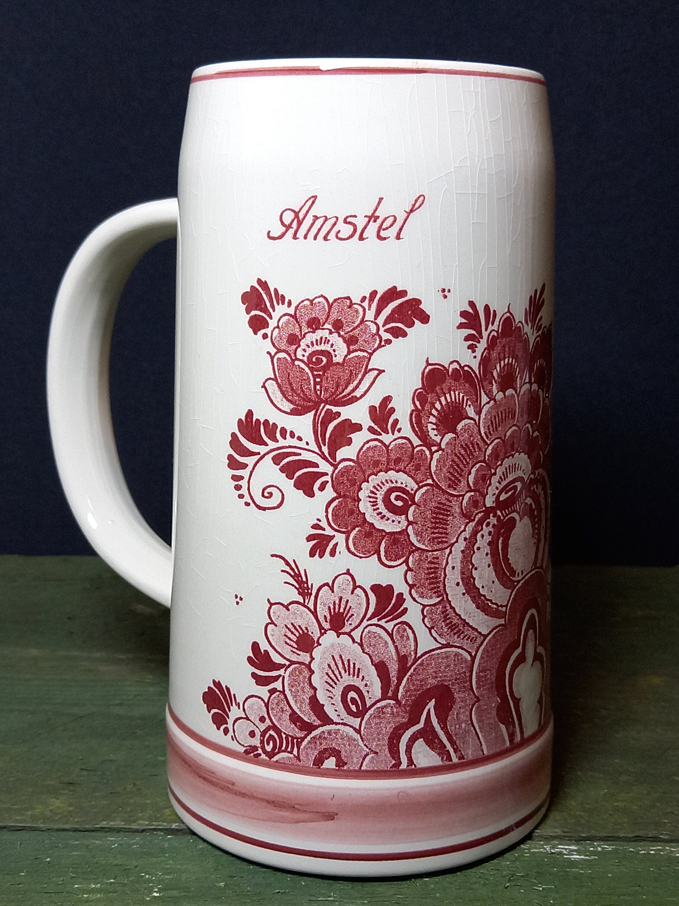 Vintage Red DELFT Tankard / Stein Handwork Made in Holland - Etsy UK