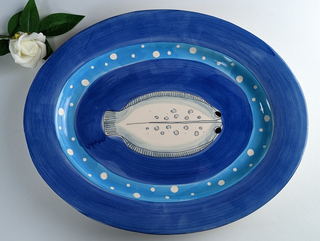 Vintage Hand Painted Platter , SINCLAIR - Etsy