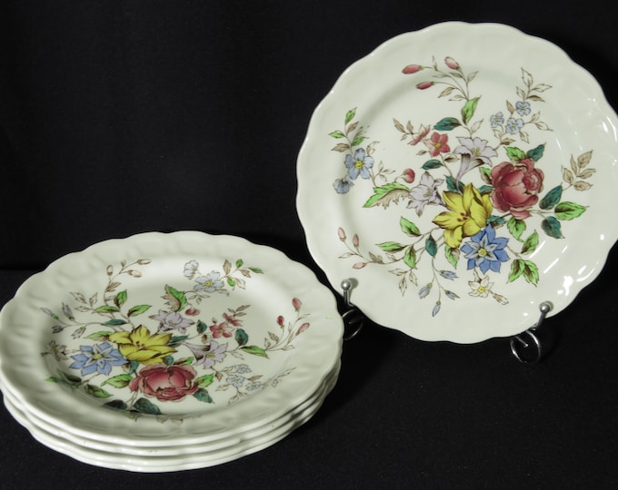 BOOTHS English China flowerpiece Pattern A8064 , 5 Vintage Plates ...