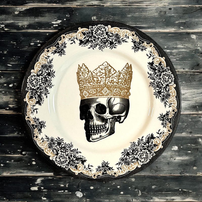 Skull Dinner Plates - Etsy