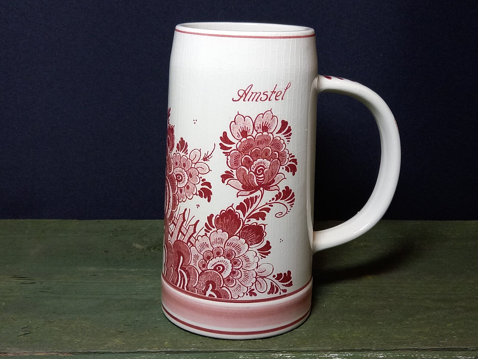 Vintage Red DELFT Tankard / Stein Handwork made in Holland | Etsy