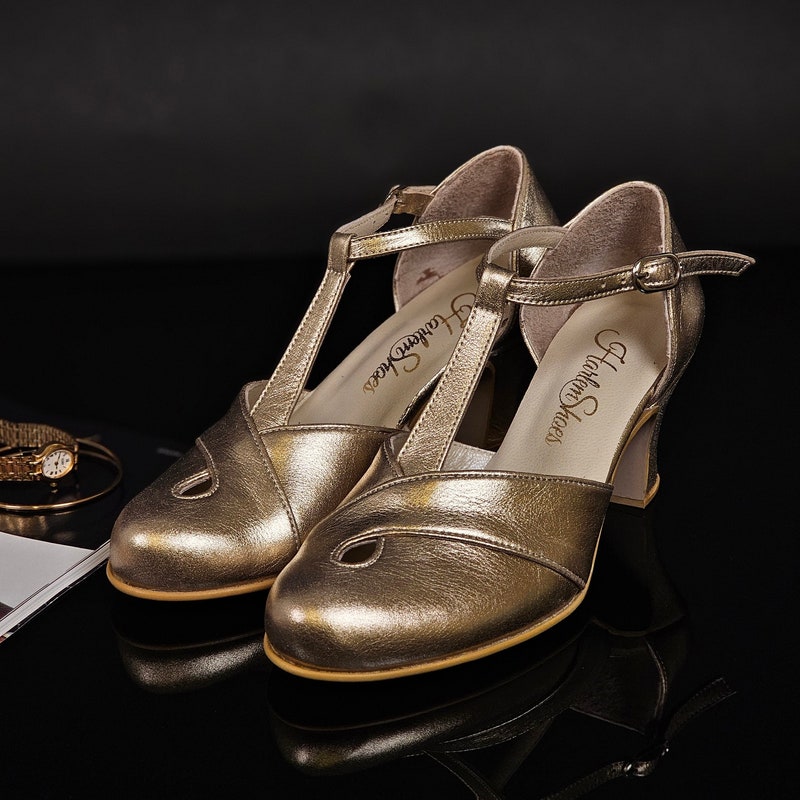 Gold Shoes - Etsy
