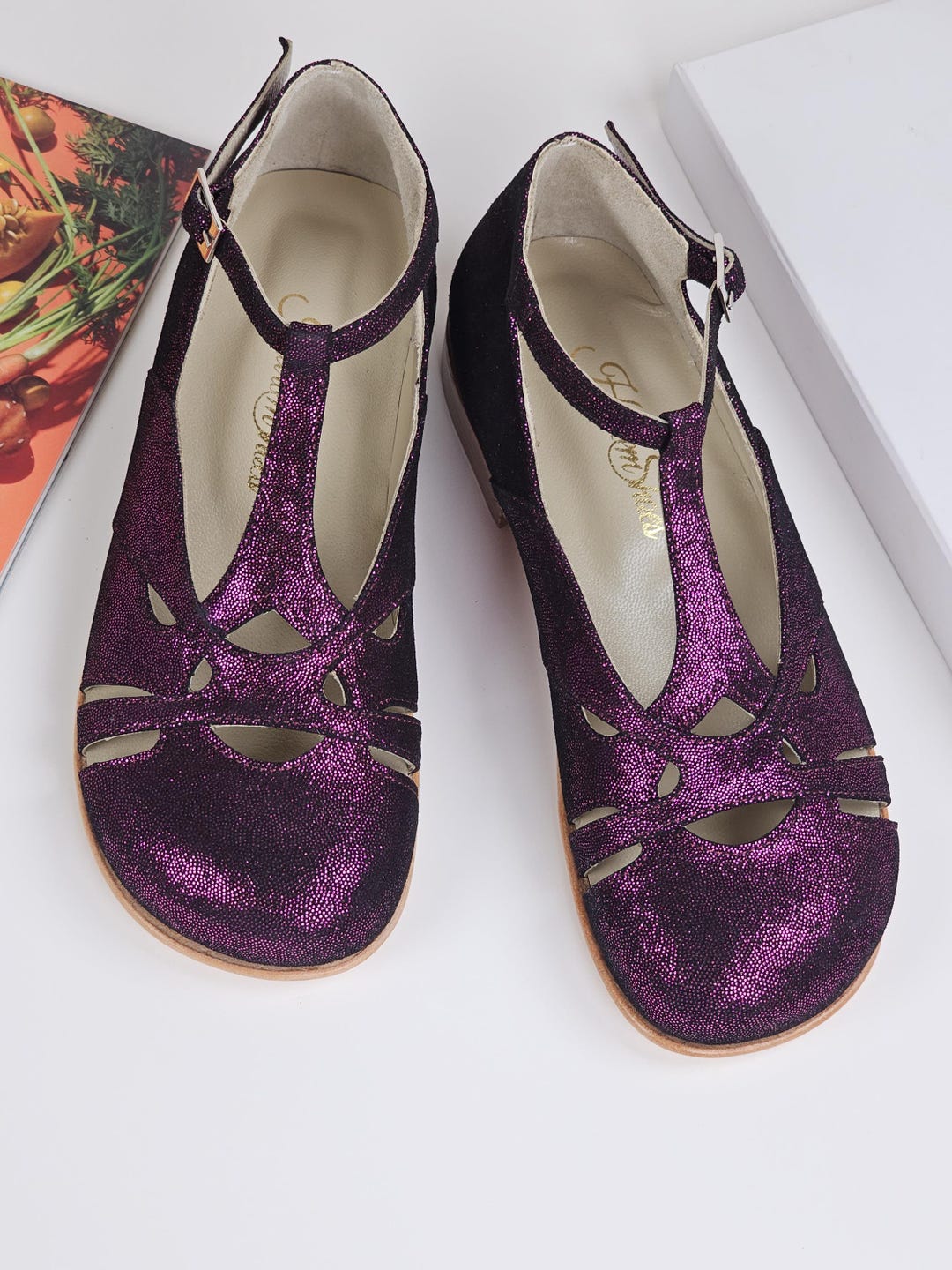 Barefoot Spring in Violet Rain Suede Leather | Women Swing Dance Shoes ...