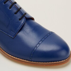 California in Blue Leather | Unisex Swing Dance Shoes | Vintage Shoes ...
