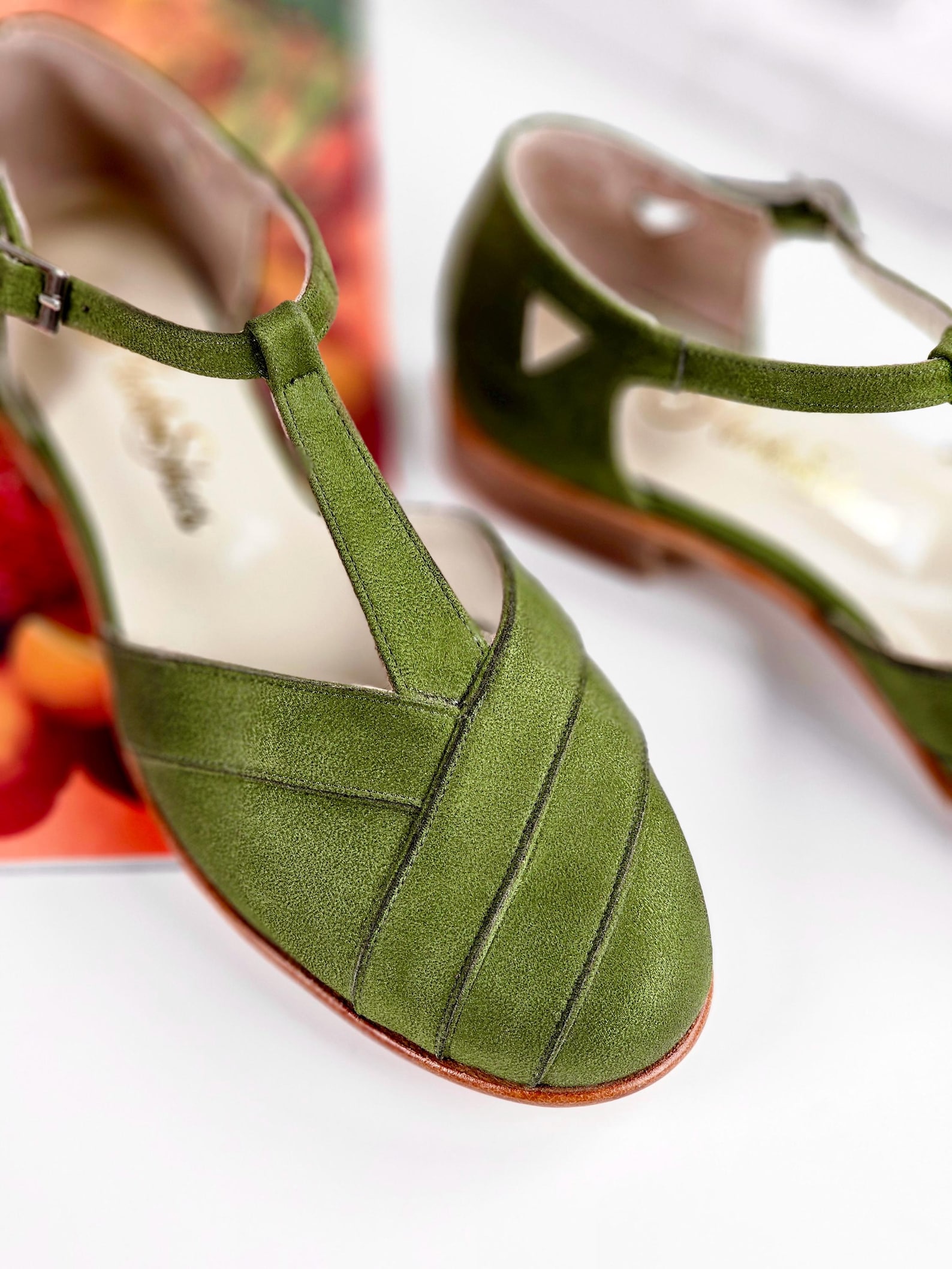 Sugar in Faux Green Suede | Women Swing Dance Shoes | Vintage Shoes ...