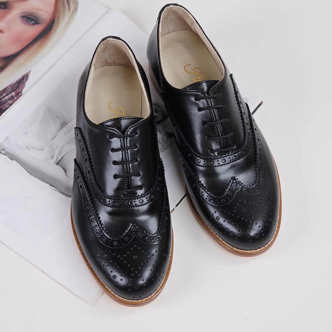 Brogue in Black Leather | Woman's Swing Dance Shoes | Vintage Shoes ...