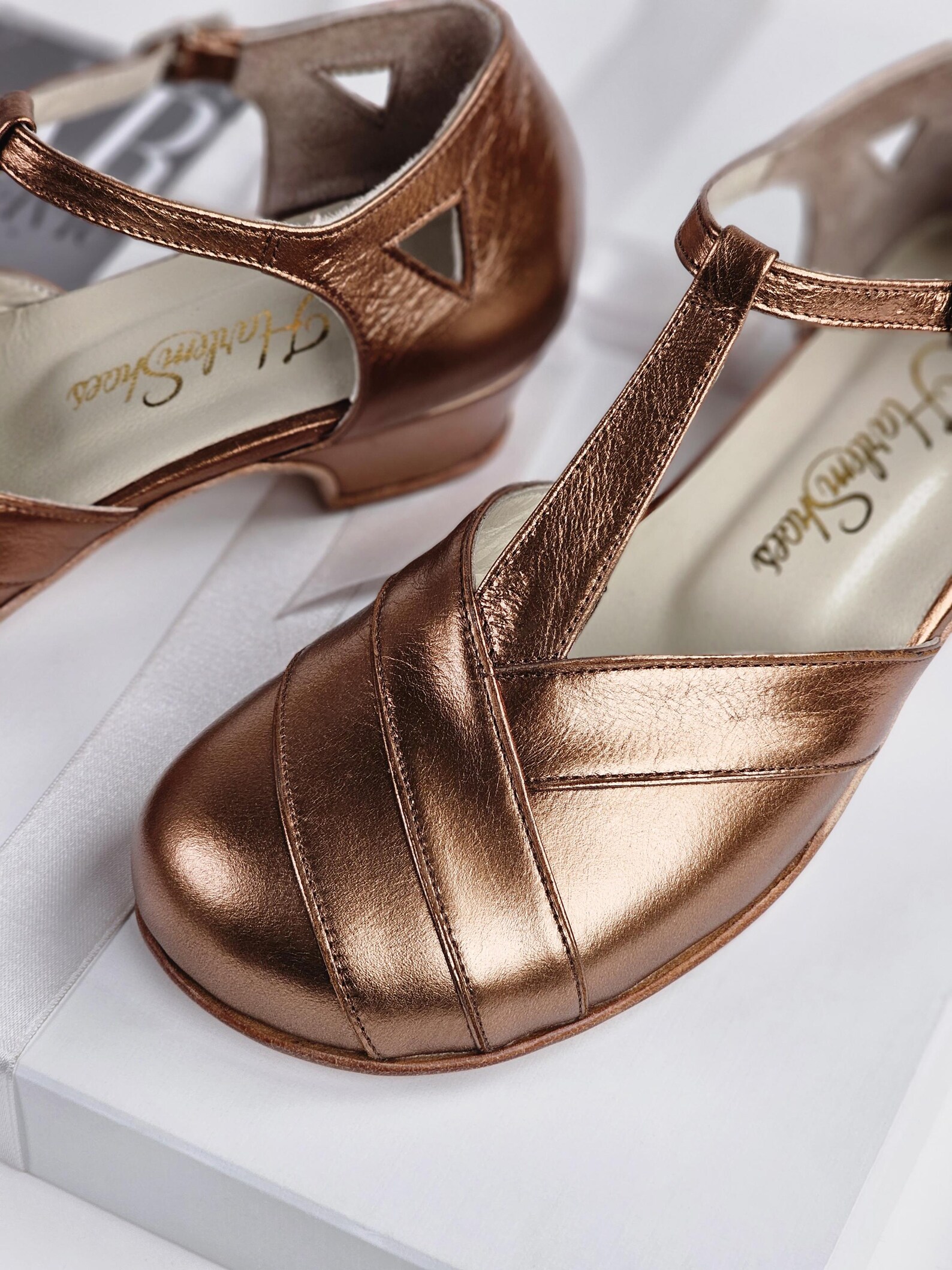 Barefoot Sugar in Bronze Leather | Women Swing Dance Shoes | Vintage ...