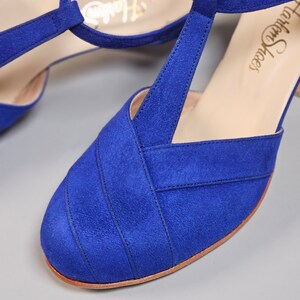 Sugar in Blue Suede | Women Swing Dance Shoes | Vintage Shoes ...