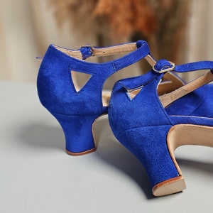 Sugar in Blue Suede | Women Swing Dance Shoes | Vintage Shoes ...