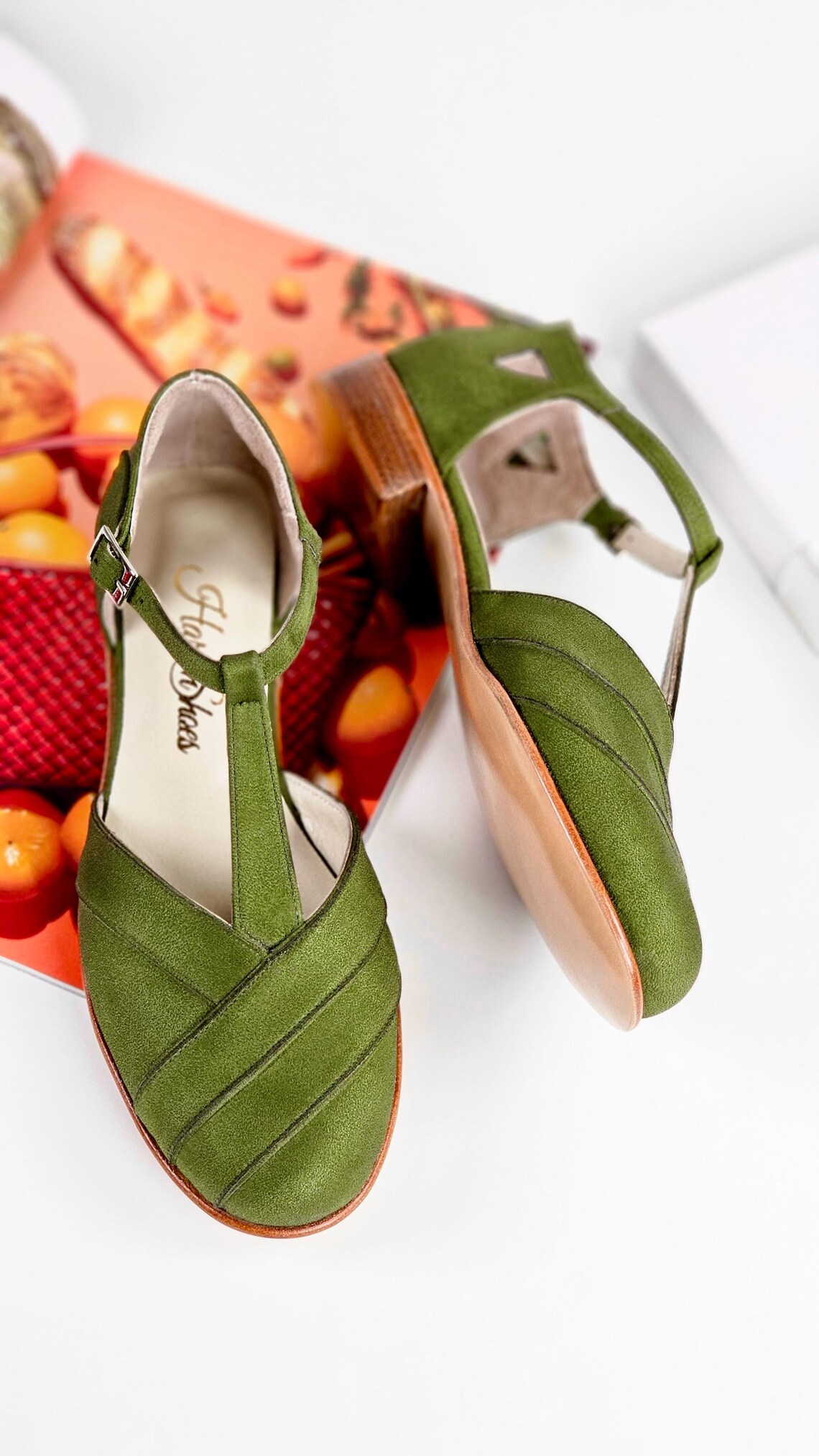 Sugar in Faux Green Suede | Women Swing Dance Shoes | Vintage Shoes ...
