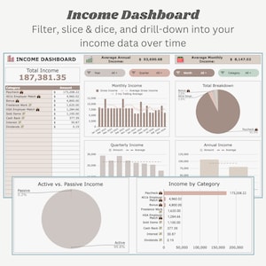 Multi-year Wealth Dashboard - Google Sheets - Etsy