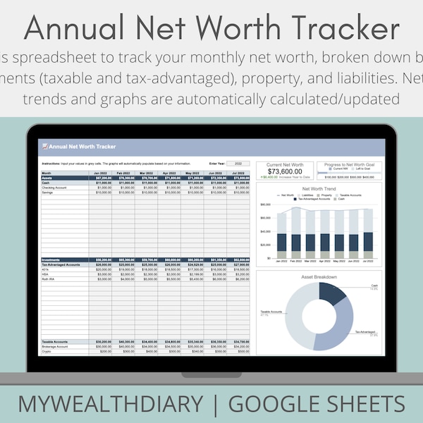 Net Worth Tracker - Etsy