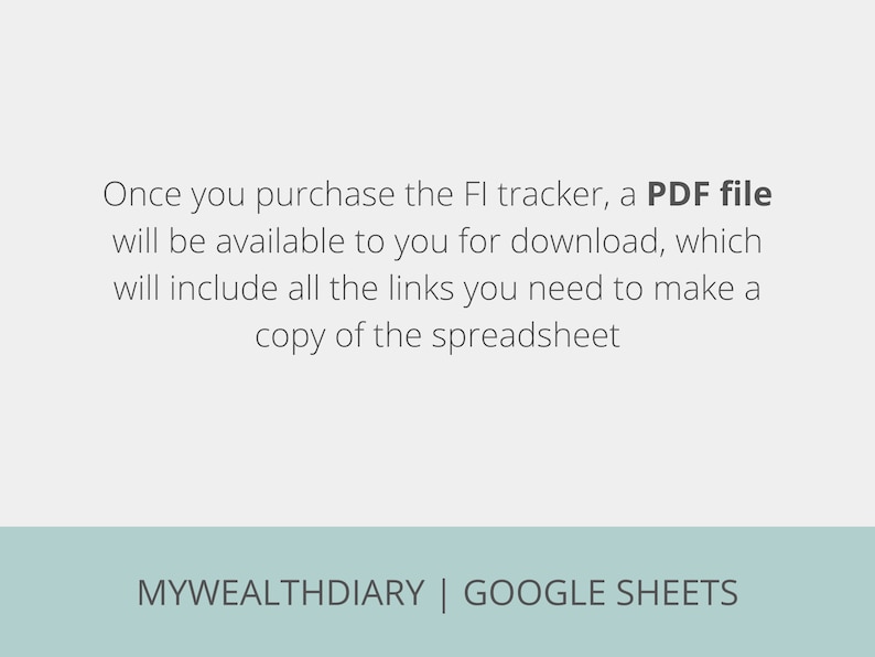 Financial Independence Tracker - Google Sheets - Etsy