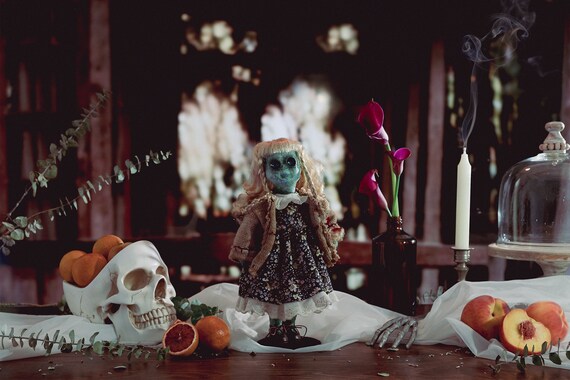 Annie Creepy Doll Scary Doll Hand-painted Doll Zombie - Etsy