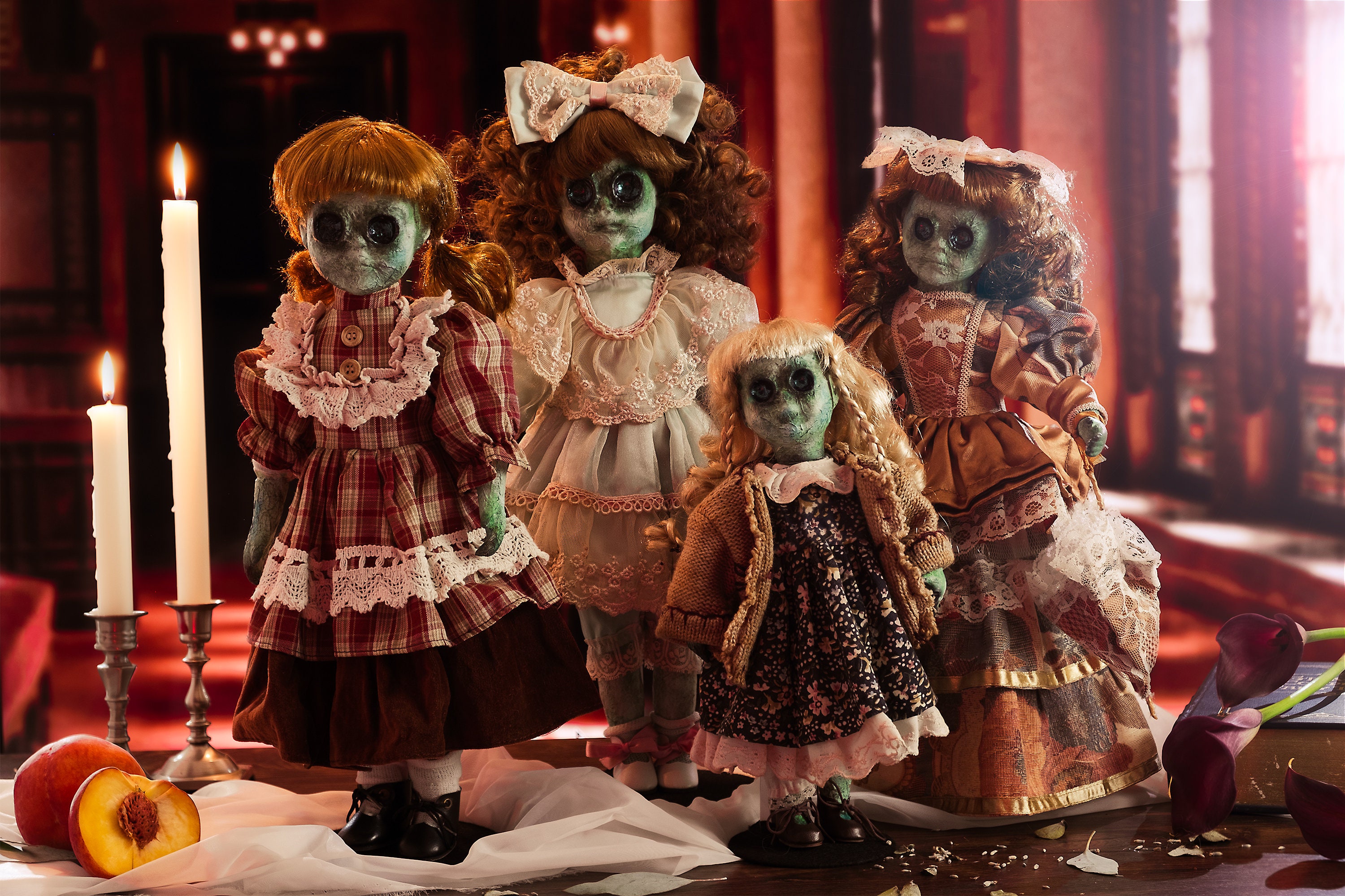 Annie Creepy Doll Scary Doll Hand-painted Doll Zombie - Etsy