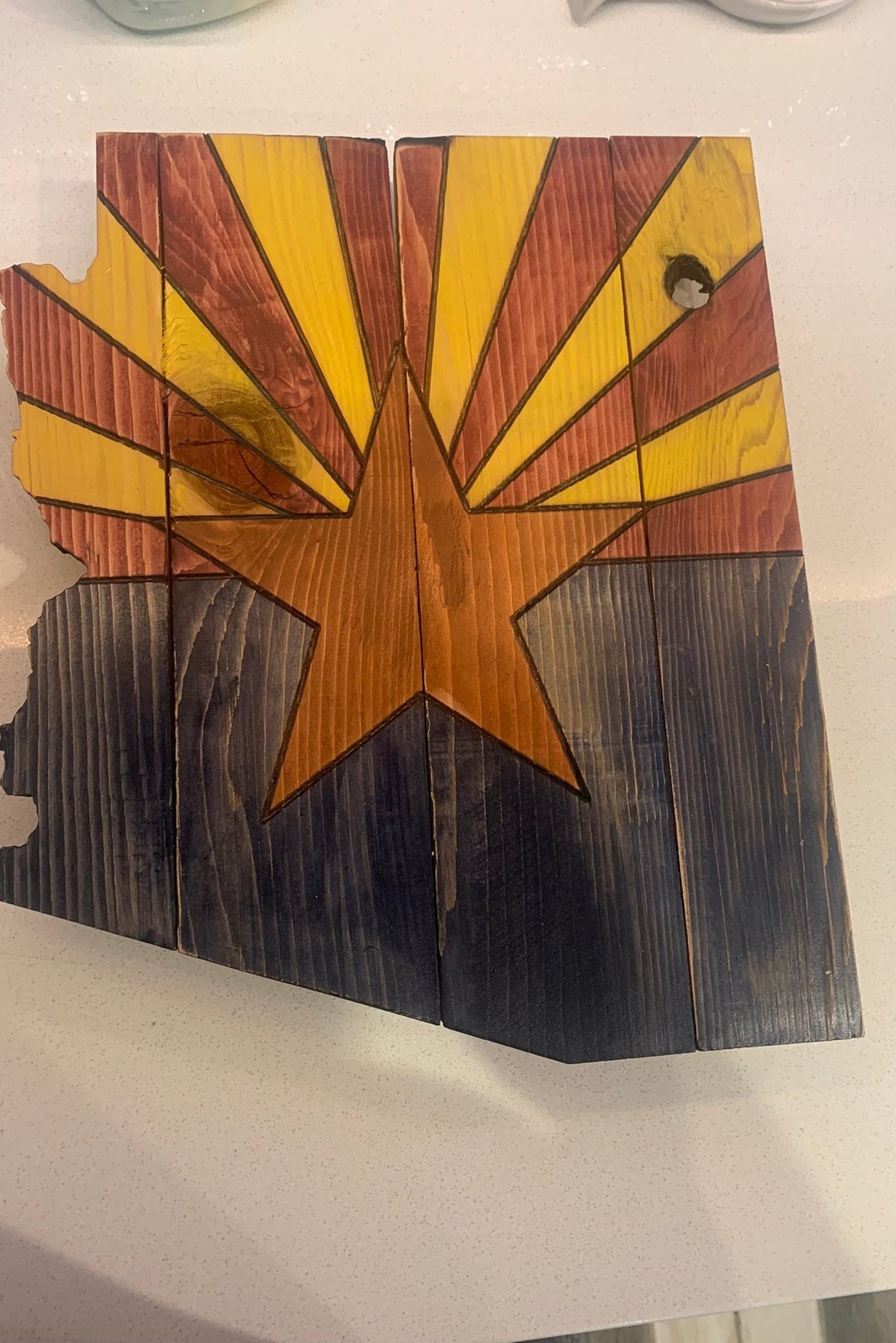 Arizona State Shaped Wall Art - Etsy