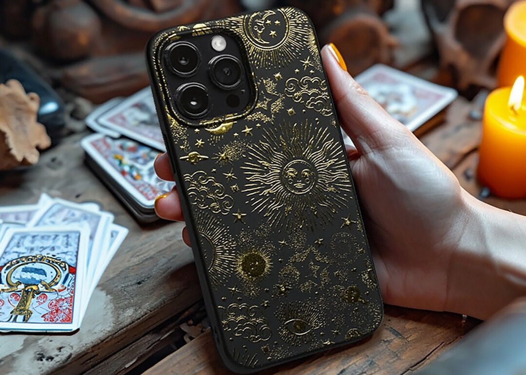 Gold Celestial iPhone Case Space Astral Phone Case Horoscope Celestial ...