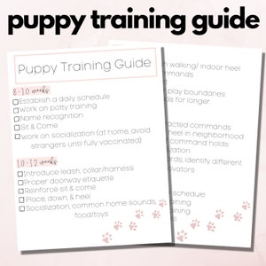Printable Puppy Training Guide | Digital Download - Etsy