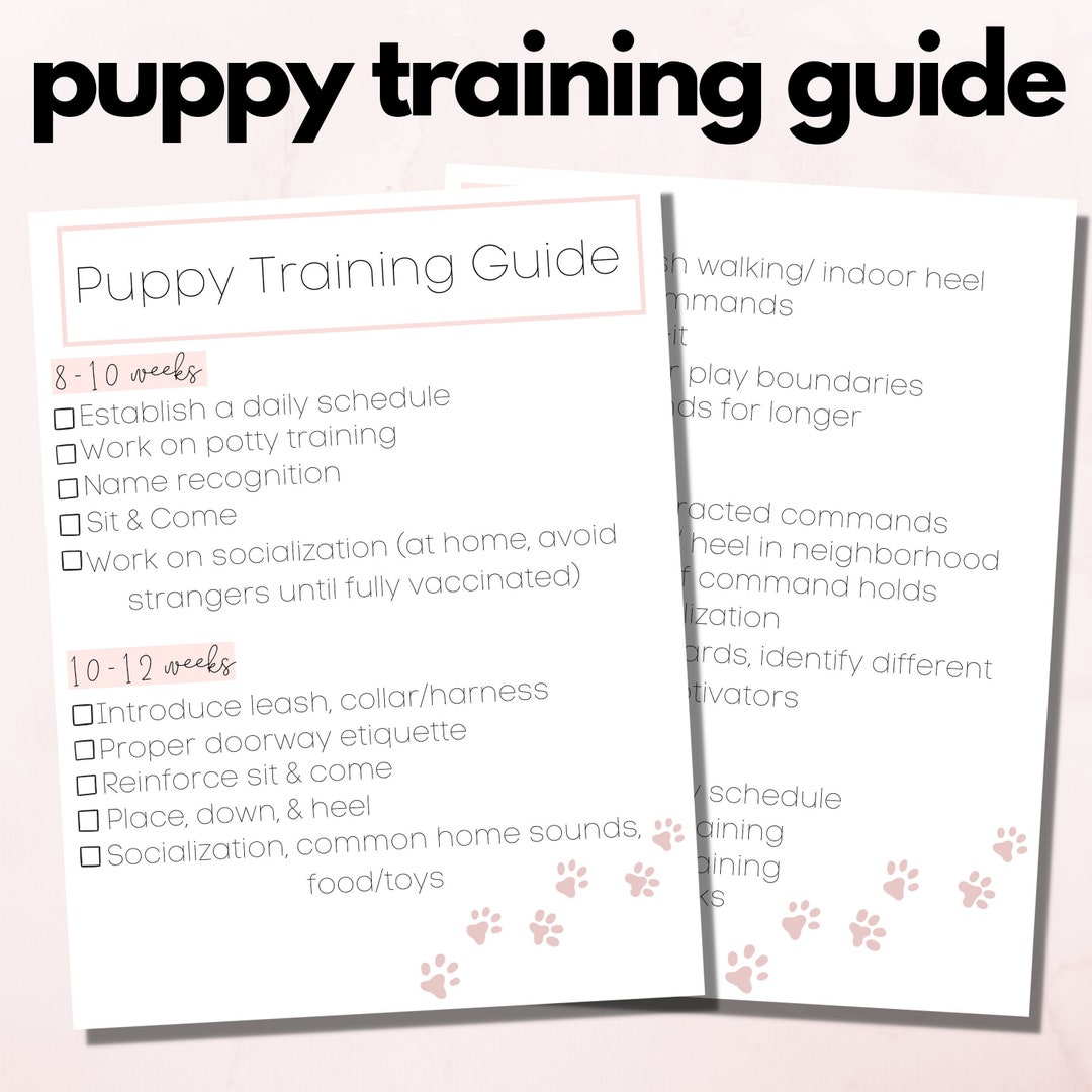 Printable Puppy Training Guide | Digital Download - Etsy