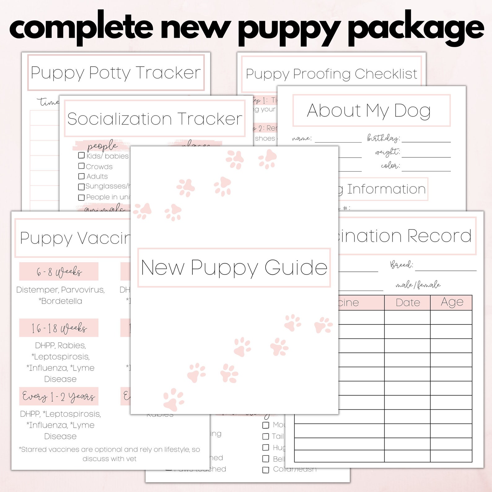Complete Printable New Puppy Guide| - Etsy