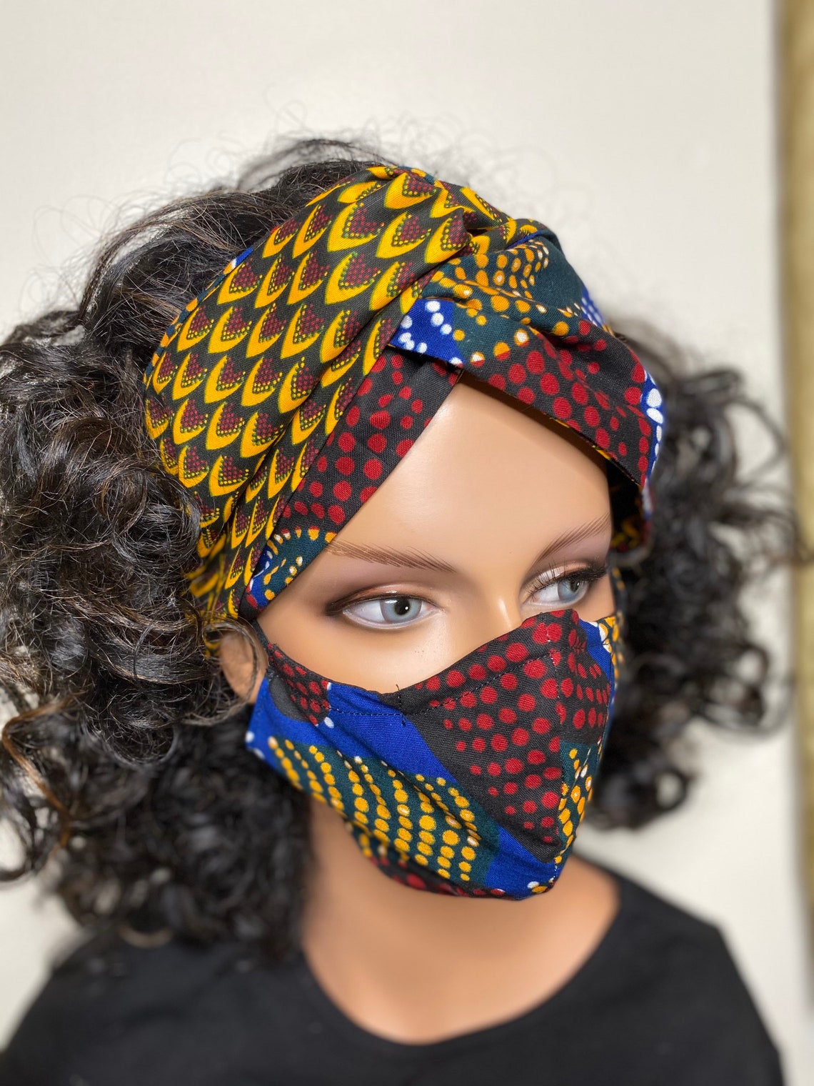 Headband 2 masks set | Etsy