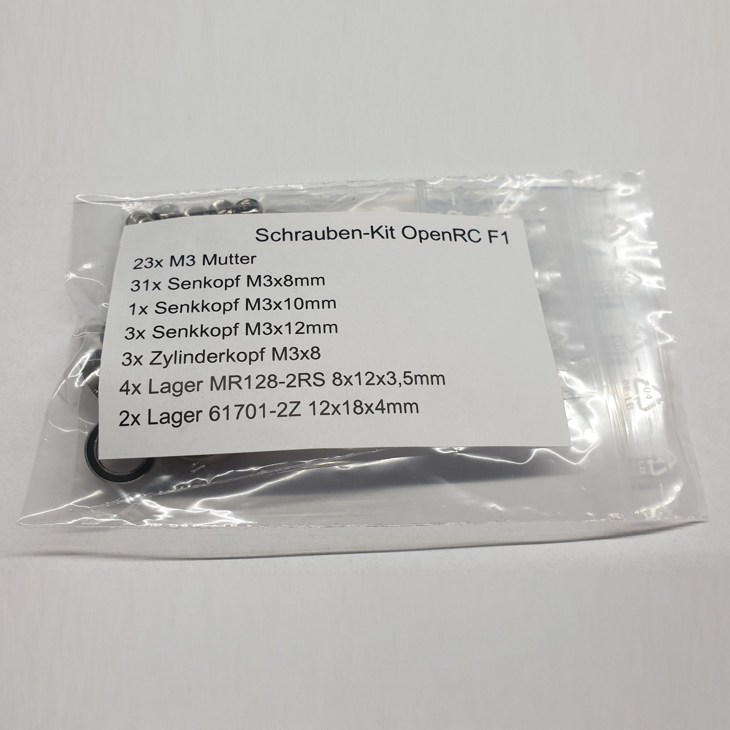 Openrc F1 Screw and Bearing Kit hardware Kit Inc. Fasteners and ...