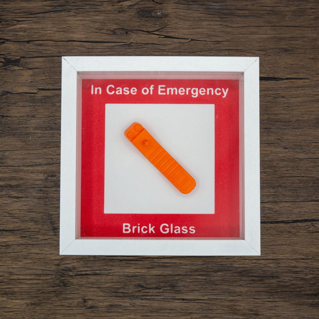 Brick Emergency Frame "in Case of Emergency Brick Glass" – Fun ...