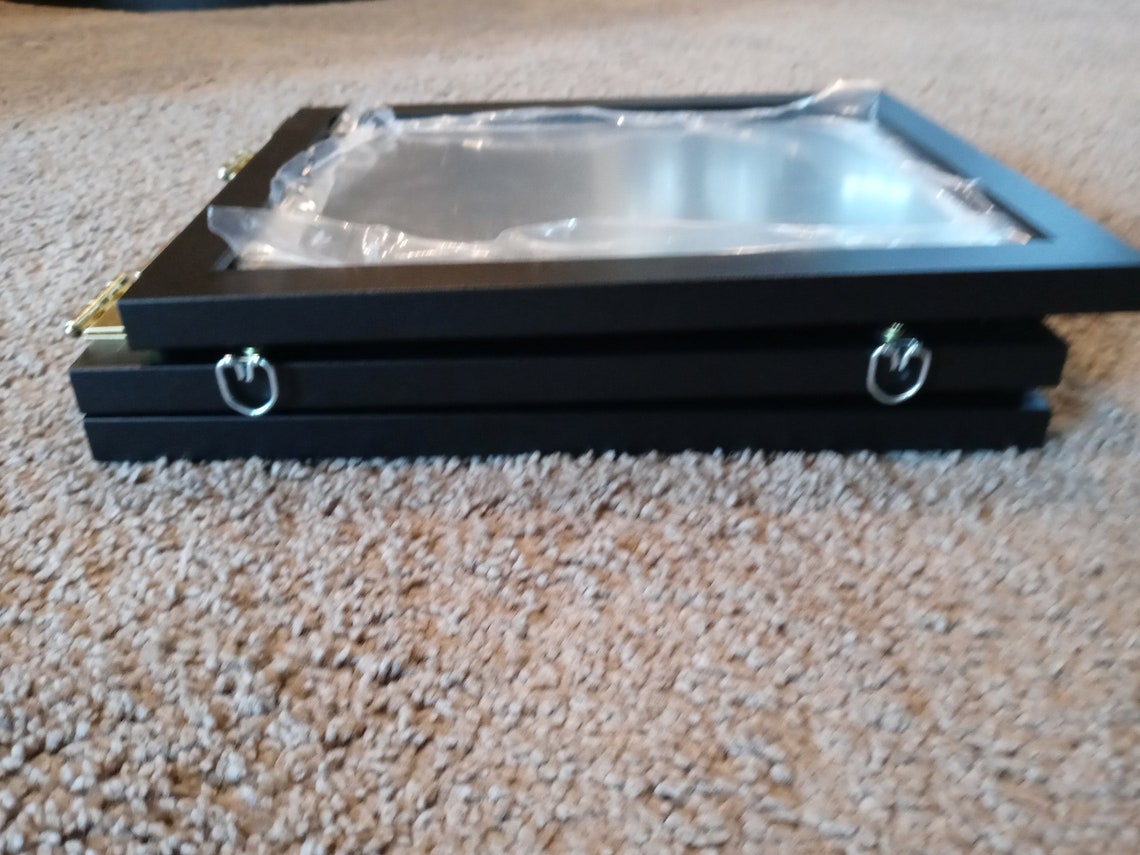 Custom Tri Fold 3 Way Mirror Black Wood Frame 8x10 Mirrors for Make up ...