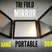 Custom Tri Fold Three Way Hanging Mirror | Black Wood Frames | Great ...