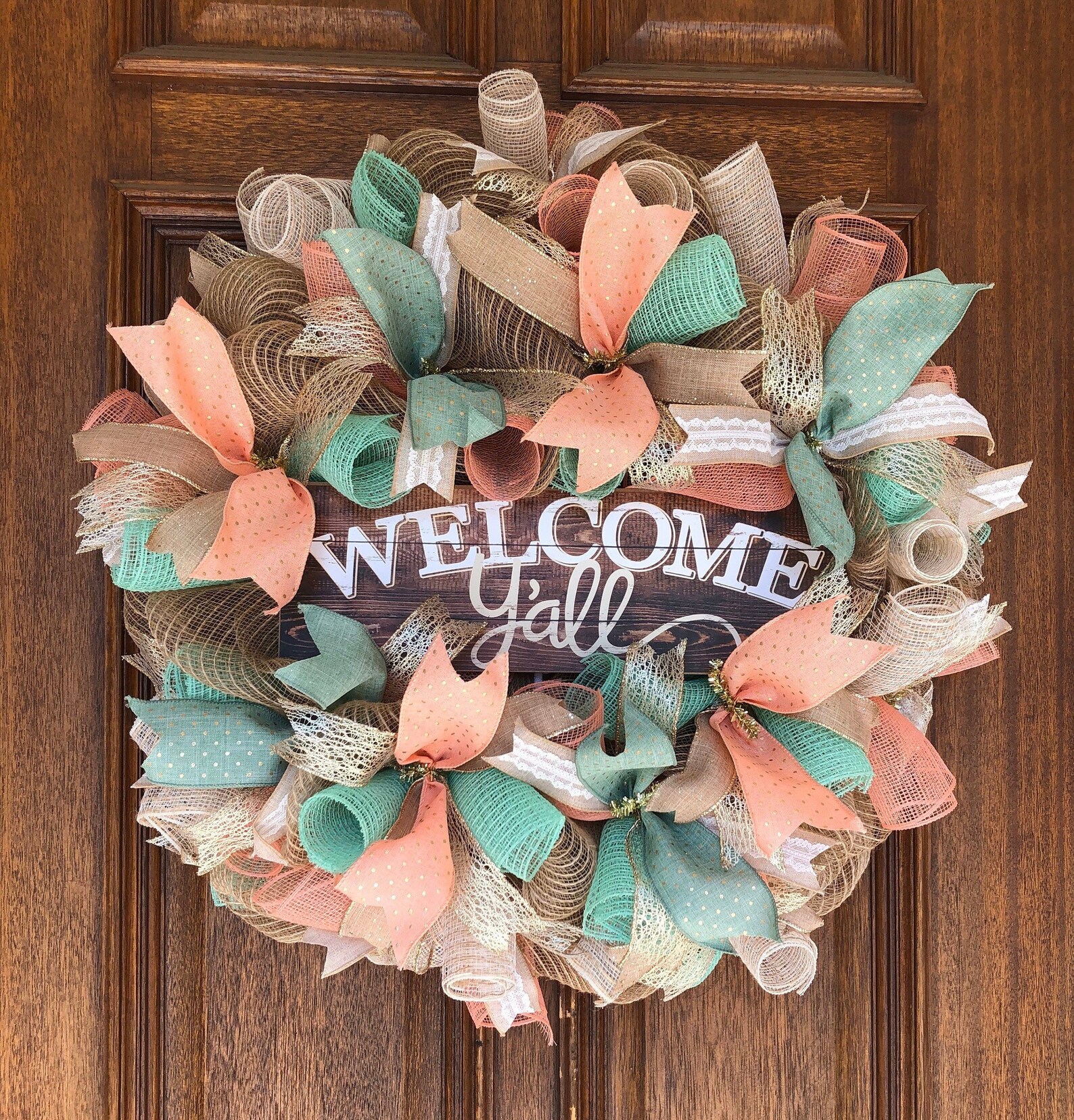 Everyday Deco Mesh Wreath Front Door Wreath Farmhouse | Etsy