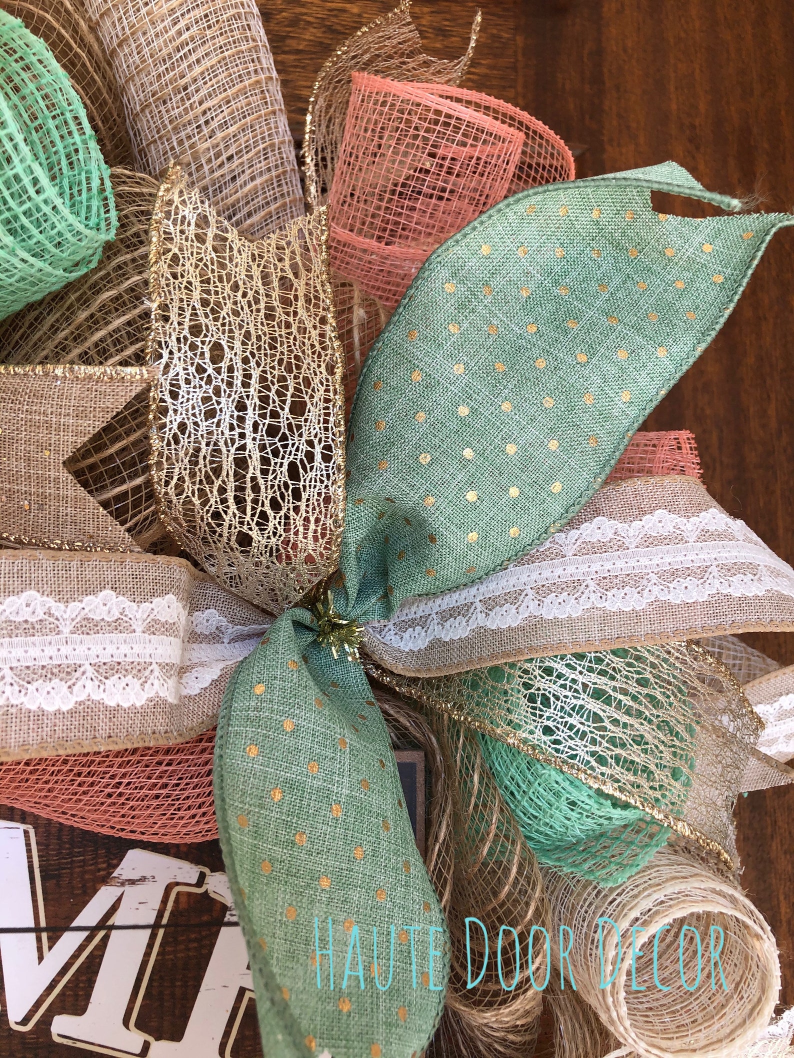 Everyday Deco Mesh Wreath Front Door Wreath Farmhouse | Etsy