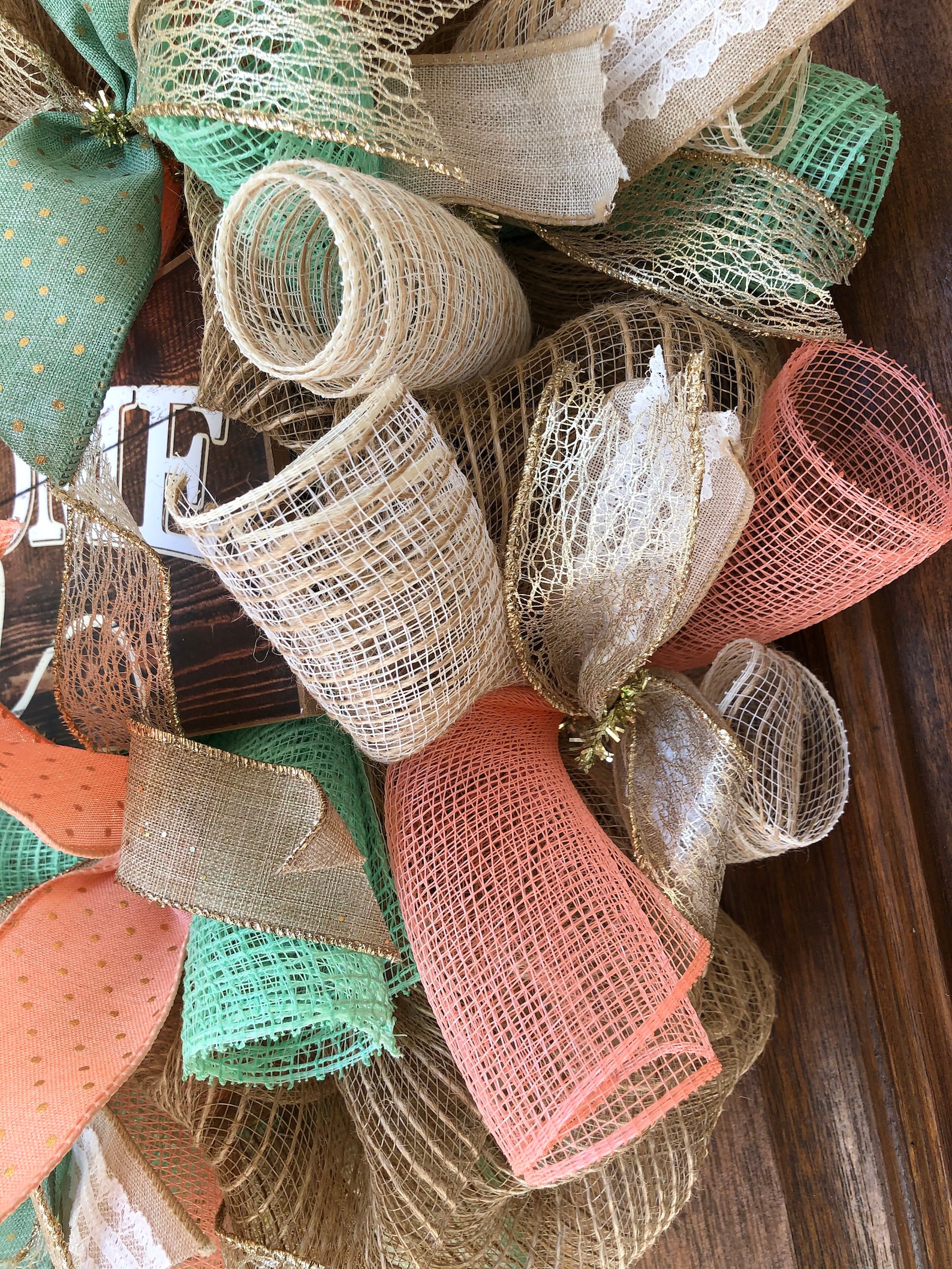 Everyday Deco Mesh Wreath Front Door Wreath Farmhouse | Etsy