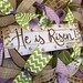He is Risen Deco Mesh Wreath Easter Wreath Purple Moss - Etsy