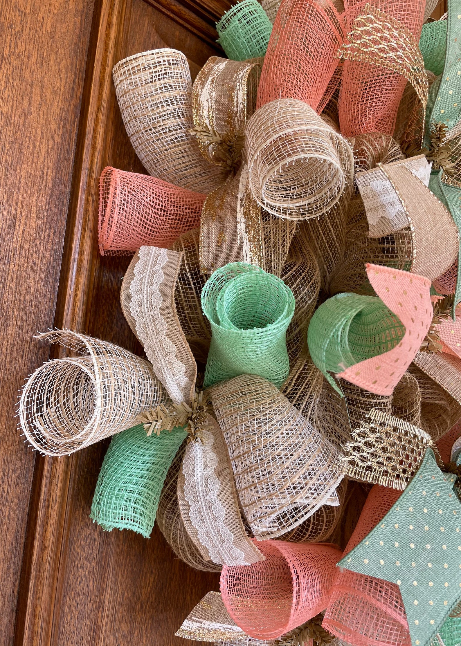 Everyday Deco Mesh Wreath Front Door Wreath Farmhouse | Etsy