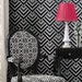 Black and Matte Silver Non Metallic Wallpaper, Geometric Pattern Wall ...