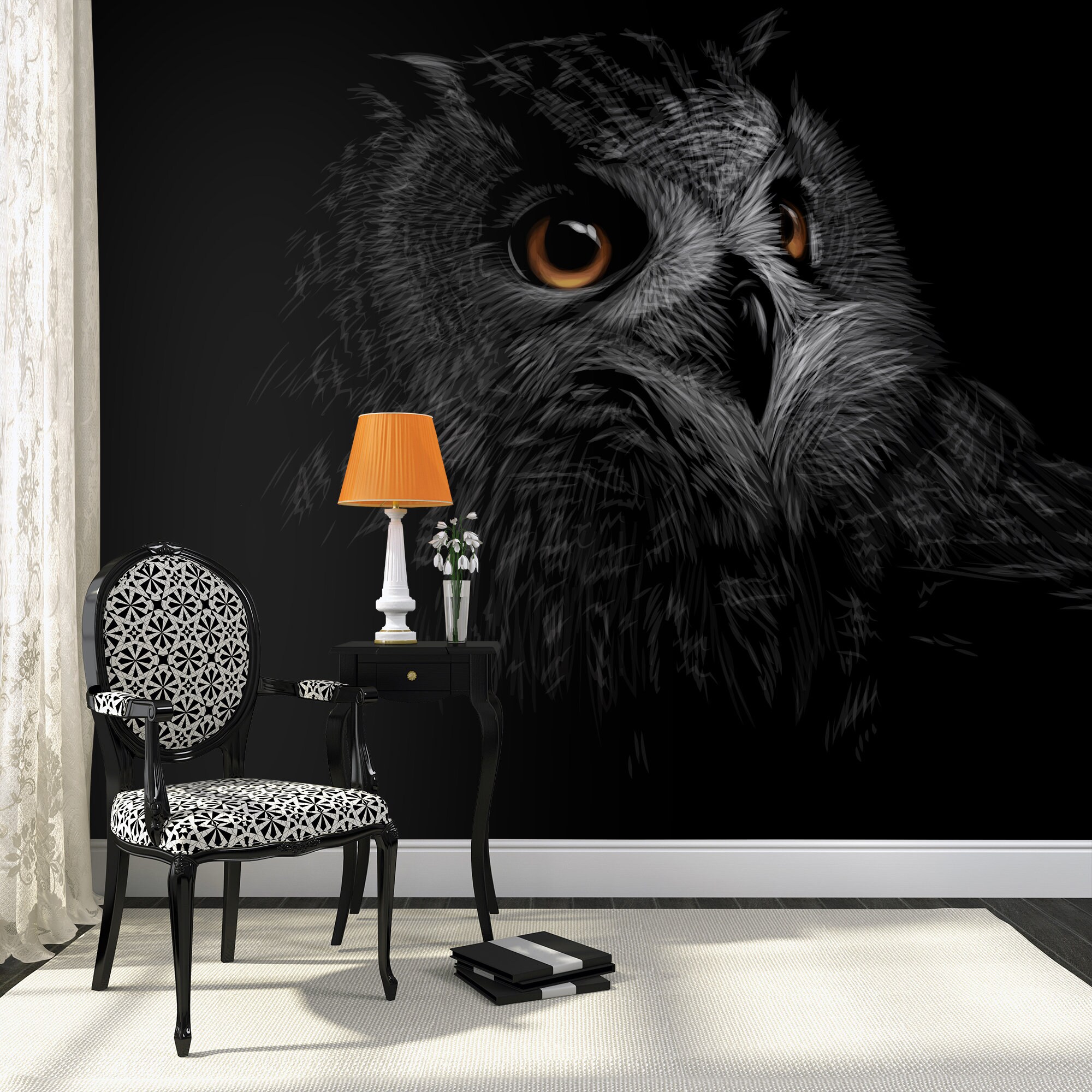 Dark Owl Background