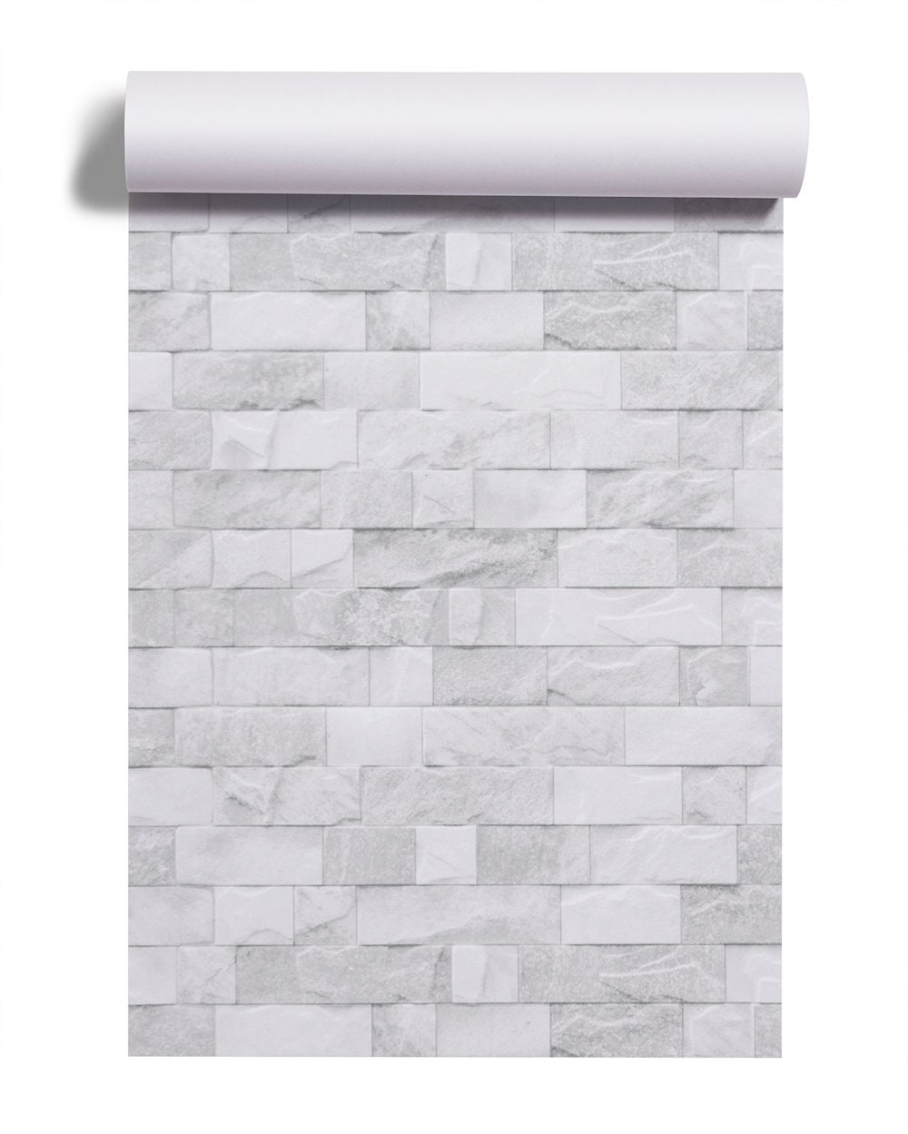 Elegant White Brick Pattern Wall Photo Wallpaper Self | Etsy