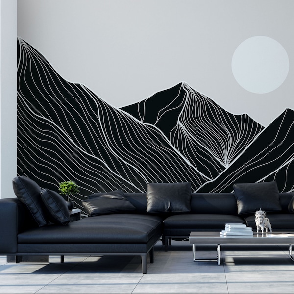Abstract Line Wallpaper - Etsy