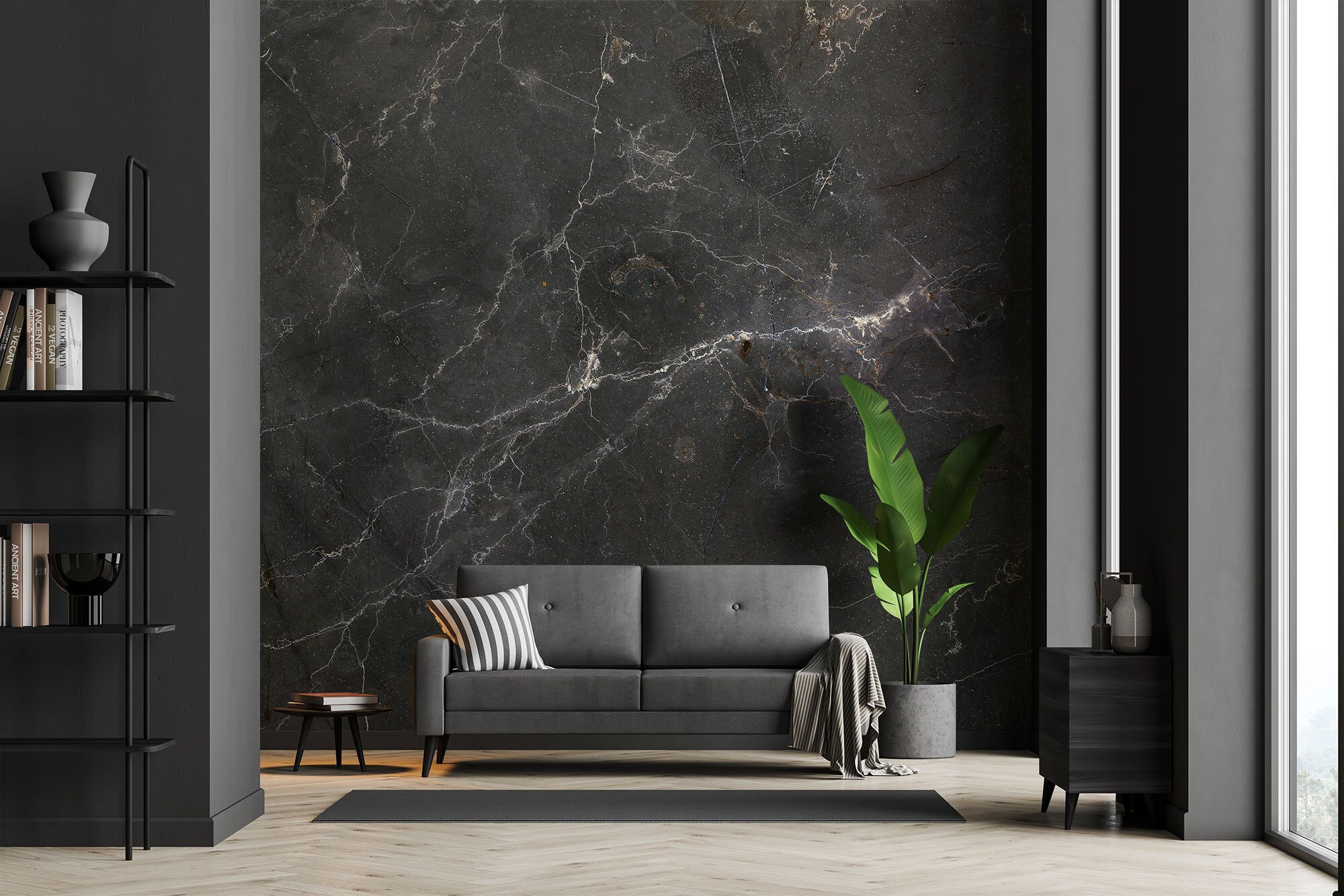 Dark Stone Surface Wallpaper, Marble With Faded Colors, Dark Texture ...