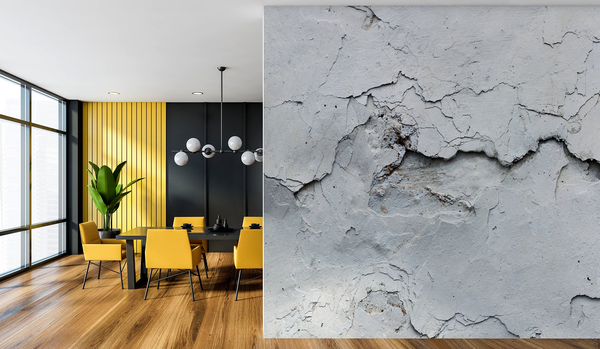 White Broken Stone Wall Photo Wallpaper | Self Adhesive | Peel & Stick ...
