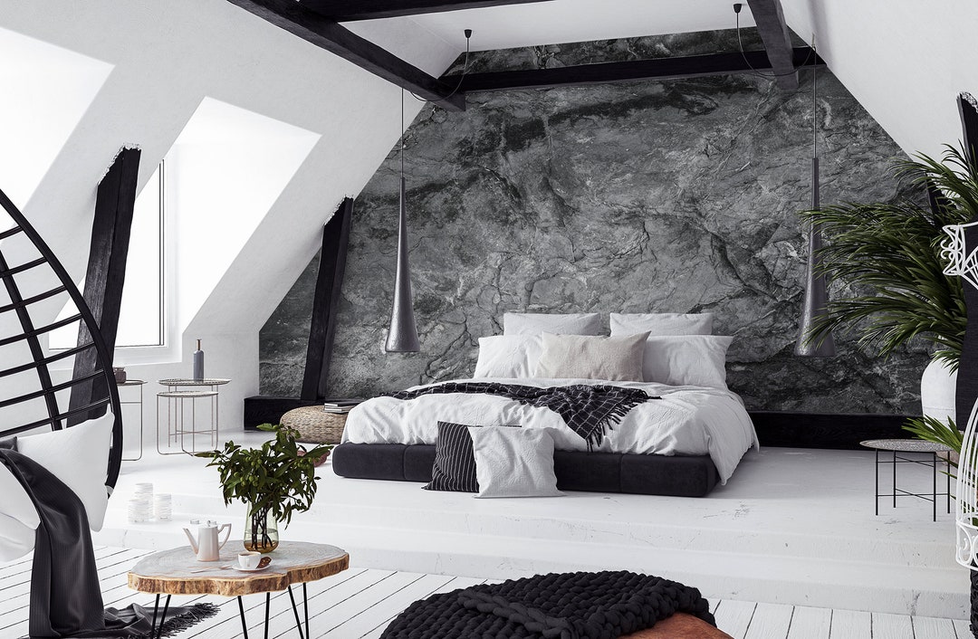 Gray Stone Texture Photo Wallpaper | Self Adhesive | Peel & Stick ...