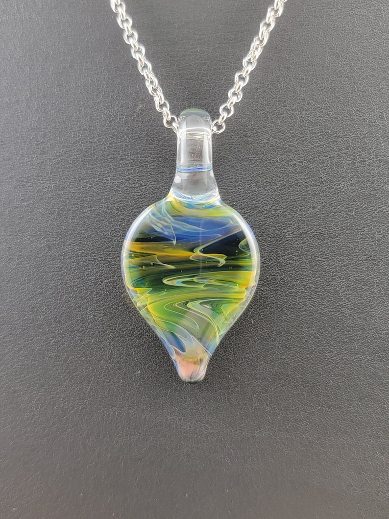 Handmade Glass Pendant Necklace. Wearable Art for Men and Women. - Etsy