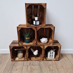 Very Strong Small Wooden Crates for Storage, Sets of 2-20 Boxes, Gift ...