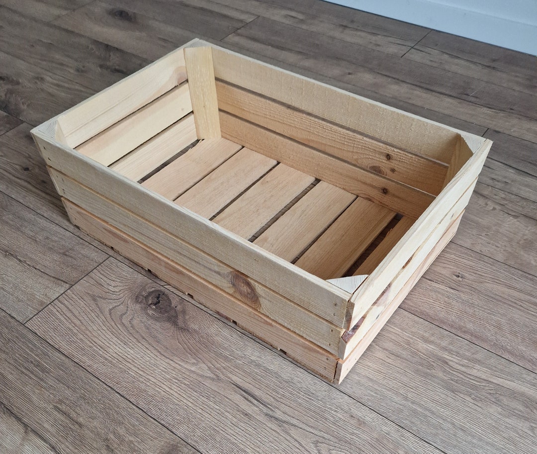 Storage Boxes in Natural and Rustic Style, Wooden Fruit Apple Garden ...