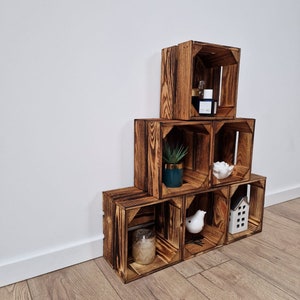 Very Strong Small Wooden Crates for Storage, Sets of 2-20 Boxes, Gift ...
