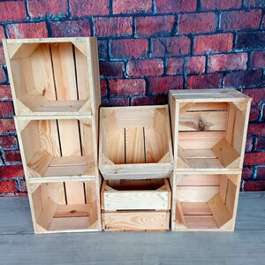 Very Strong Small Wooden Crates for Storage, Sets of 2-20 Boxes, Gift ...
