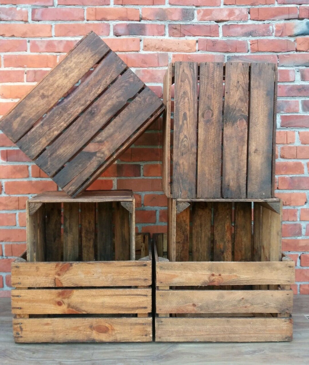 Rustic Wooden Crates Perfect for Home Decor, Sets of Vintage Boxes ...