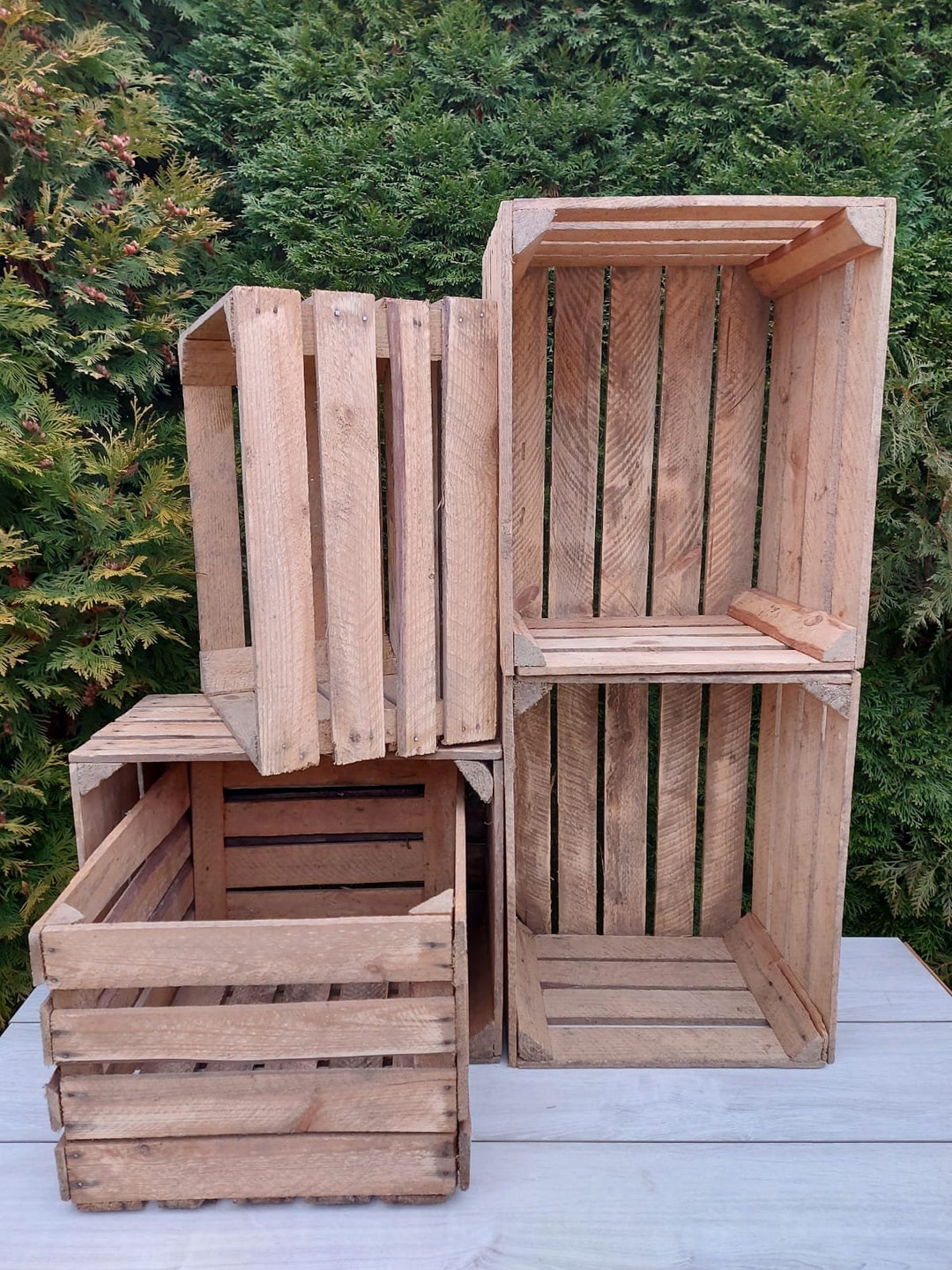 Rustic Wooden Crates Perfect for Home Decor Sets of Vintage - Etsy UK