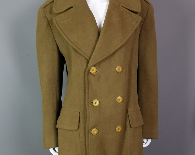 Vintage 40's WW2 Mens Overcoat, Regulation British Army Overcoat - Etsy