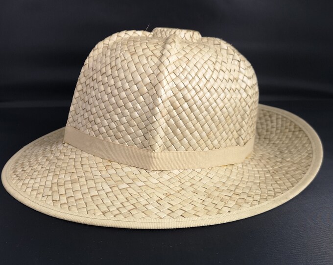 Vintage Straw Pith Helmet Explorer Safari Hat - Etsy
